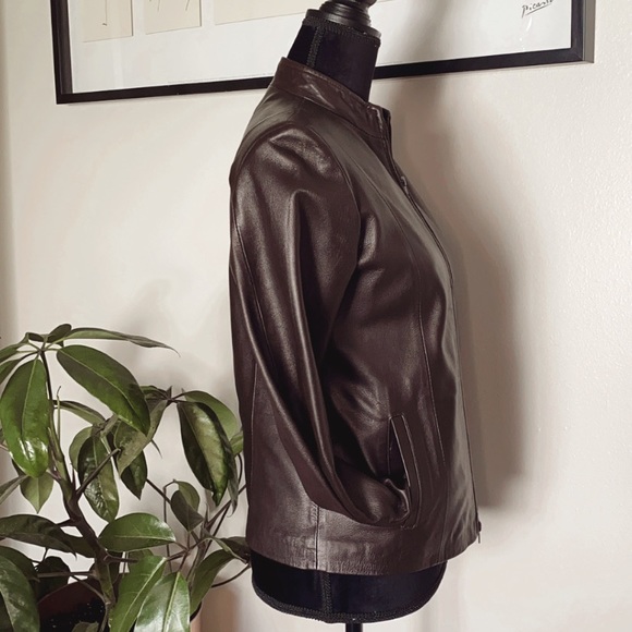 Vera Pelle | Jackets & Coats | Vera Pelle Modac Brown 0viscosa Leather ...